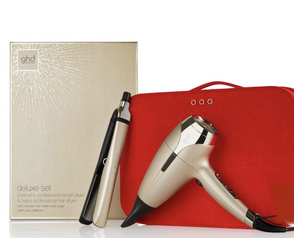GHD PLATINUM+ & HELIOS DELUXE GIFT SET IN CHAMPAGNE GOLD | Gorgeous ...